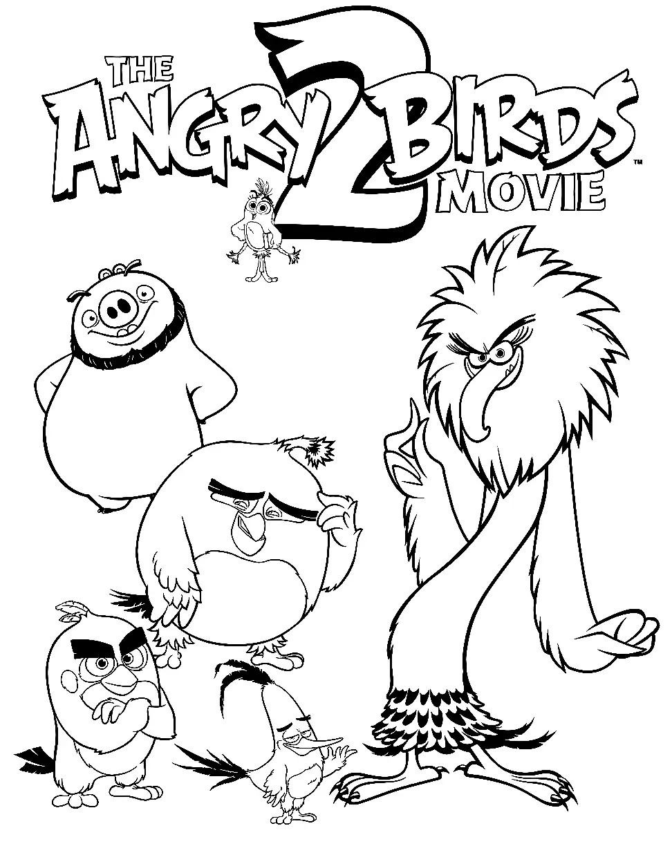 Angry Birds Movie Coloring Pages to Print - Free Printable Coloring Pages