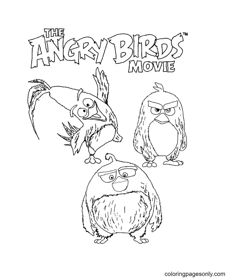Angry Birds Movie Coloring Pages to Print - Free Printable Coloring Pages