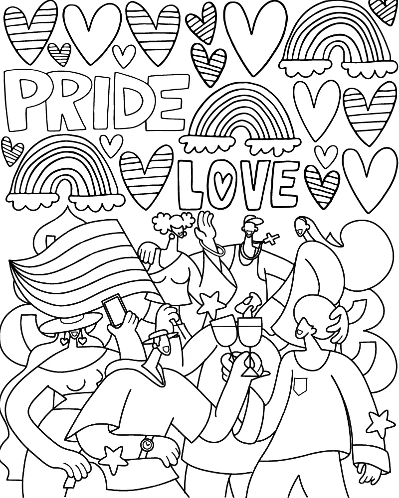 Pride Coloring Pages 2 Printable for Free Download