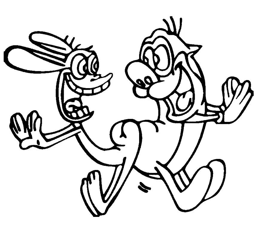 Ren and Stimpy Coloring Pages to Print - Free Printable Coloring Pages