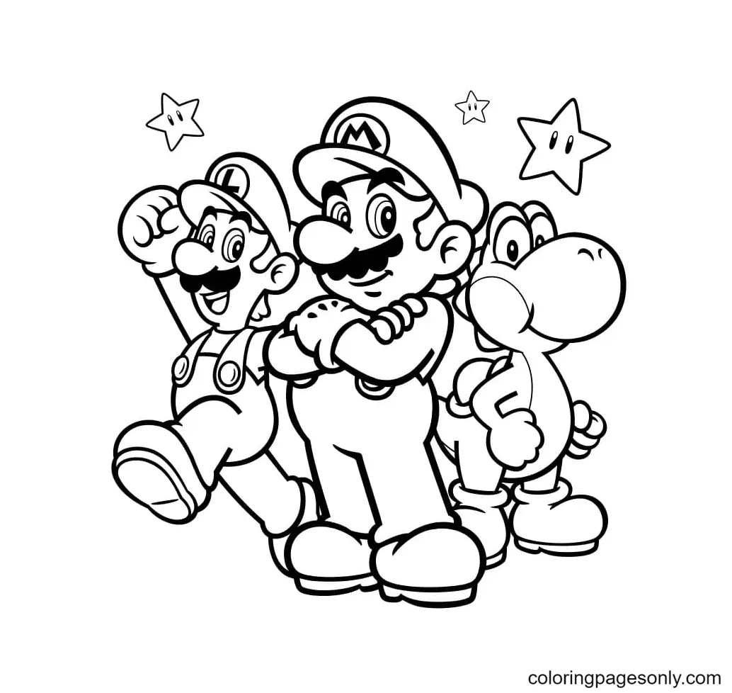 Yoshi Coloring Pages to Print - Free Printable Coloring Pages